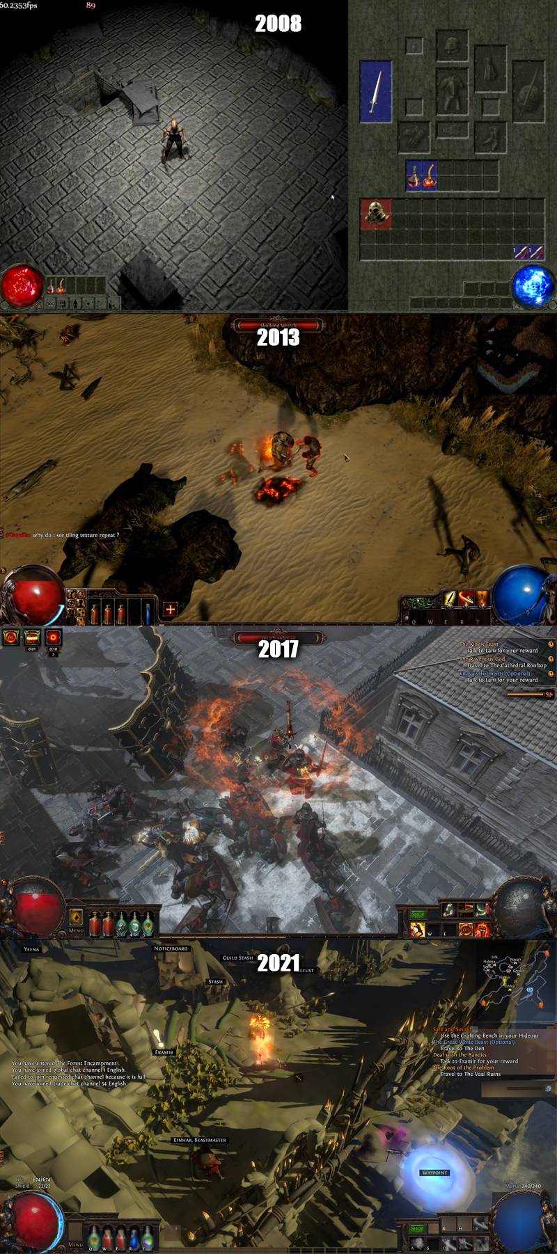 A look at Path of Exile throughout the years | Scrolller