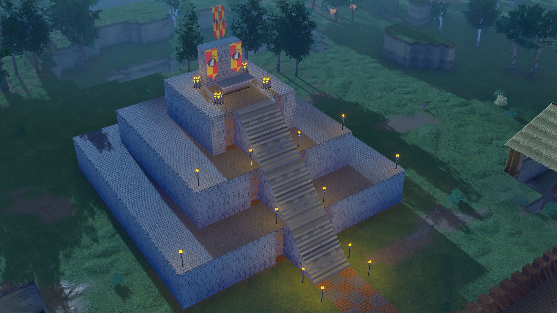 A Maya-style pyramid I built next to my settlement. WIP | Scrolller