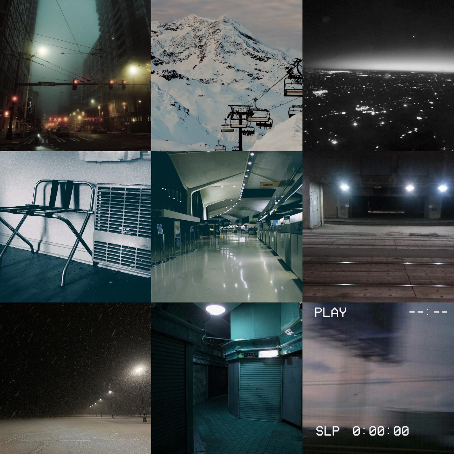 A moodboard meant to give you the sensation of traveling somewhere new and lonely. My first one ...