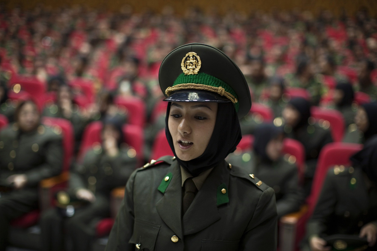 A new Afghan National Army officer at her graduation ceremony. | Scrolller