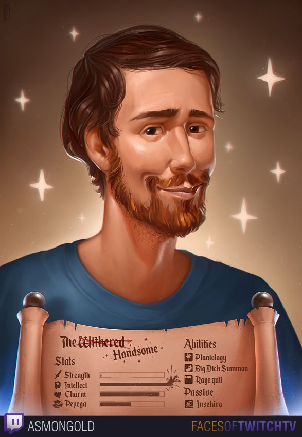 A portrait of our boy Asmongold - Fanart | Scrolller