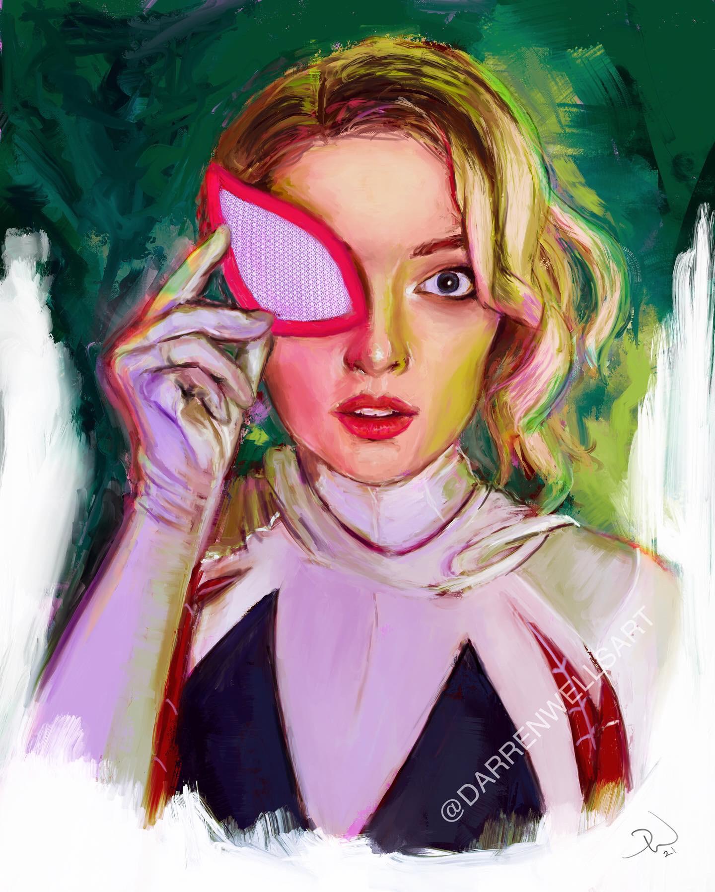 A Portrait Of Spider Gwen Scrolller