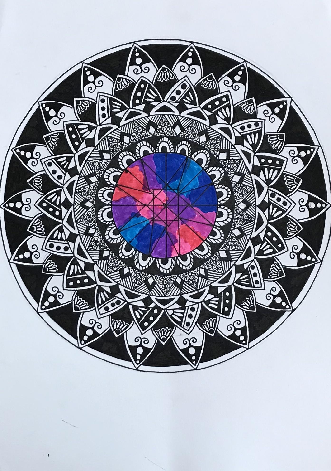 A Recently Drawn Mandala (Please Critique) | Scrolller