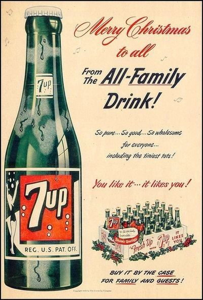 A Retro 7-Up Christmas advertisement... | Scrolller