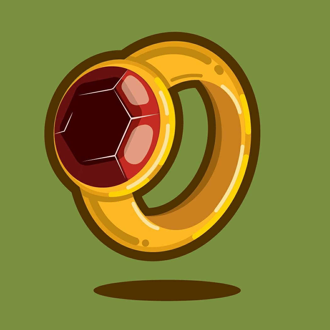 A ring I made for inktober. Using that list to make some vectors. | Scrolller