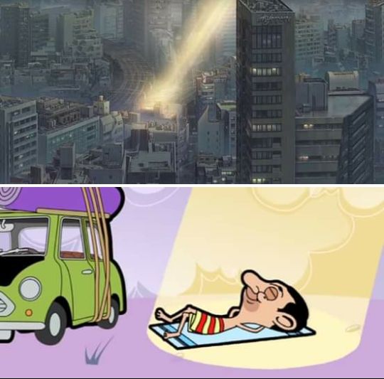 A scene from Mr. Bean animated series predicted Weathering With You 15 years later | Scrolller