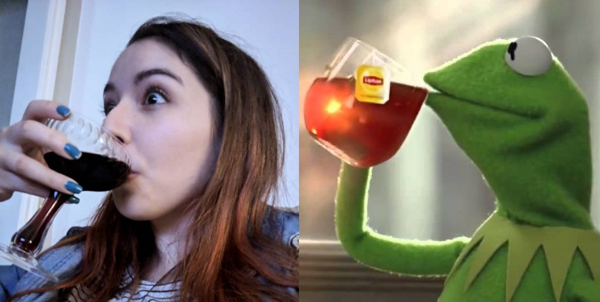 A side by side comparison of Autumn and Kermit | Scrolller
