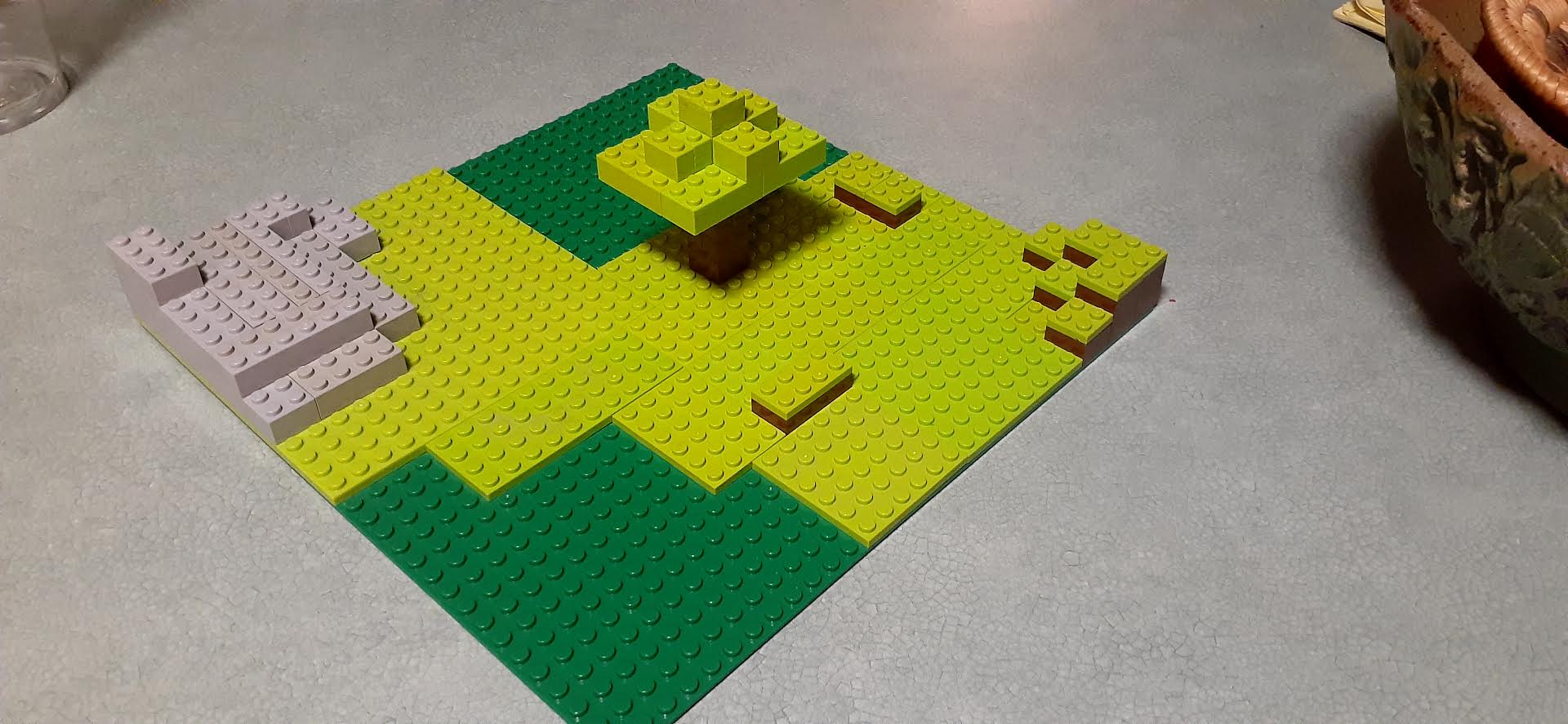 A simple part of the Overworld I made with Legos. | Scrolller