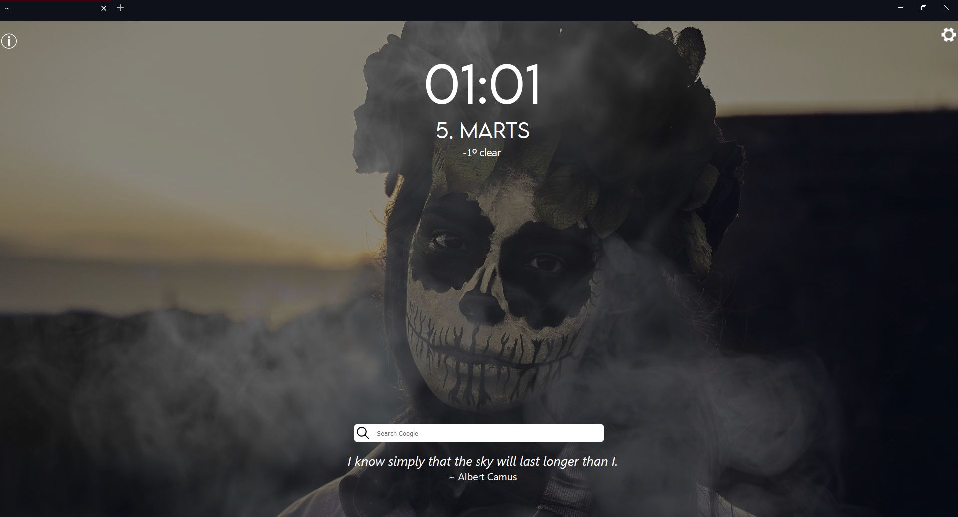 A simple startpage. First time playing with front-end customization | Scrolller