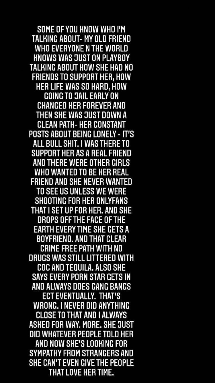 A statement off Athena Palominos Instagram. Interesting read | Scrolller