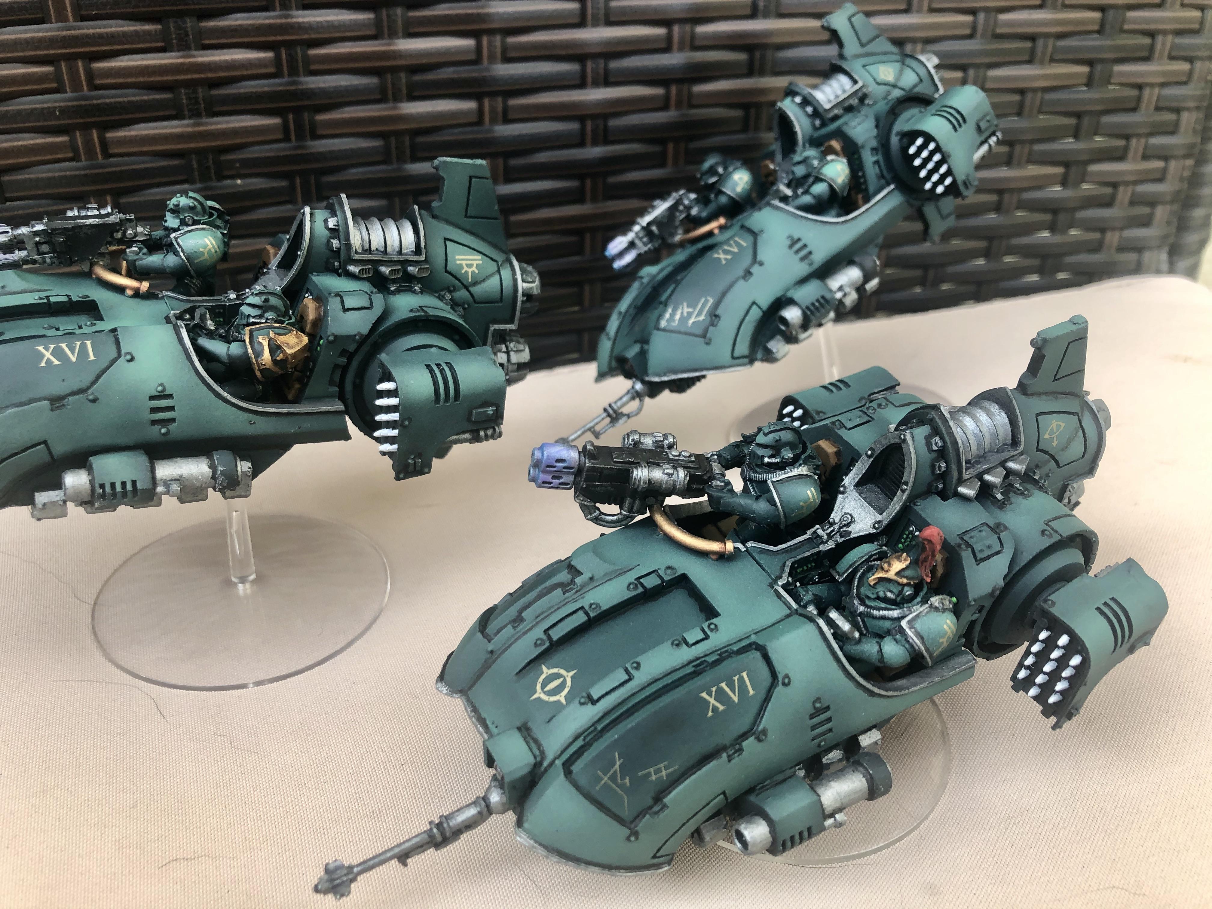A trio of Sons of Horus javelins on the prowl. | Scrolller