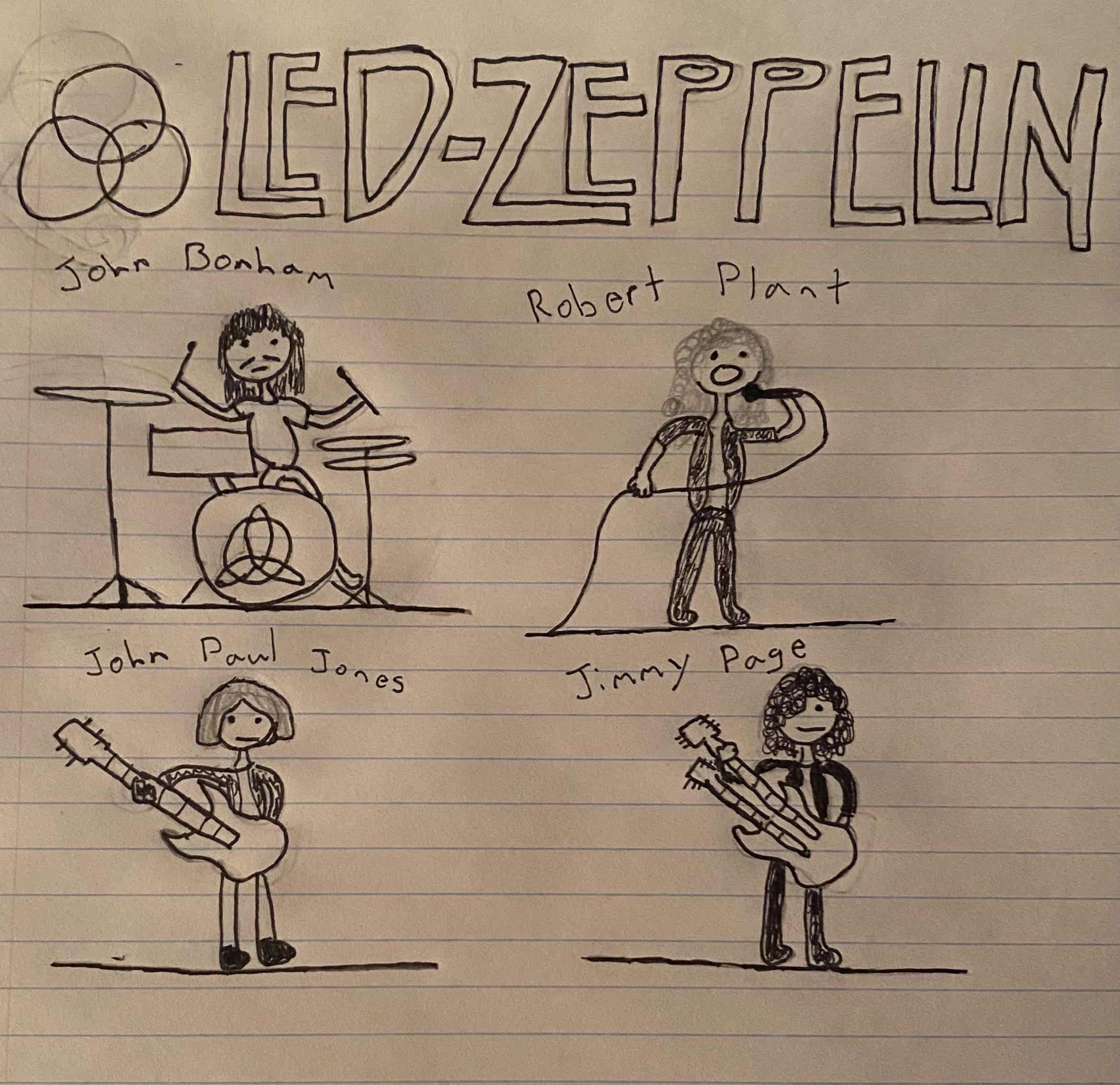 A very not great Led Zeppelin drawing I did | Scrolller
