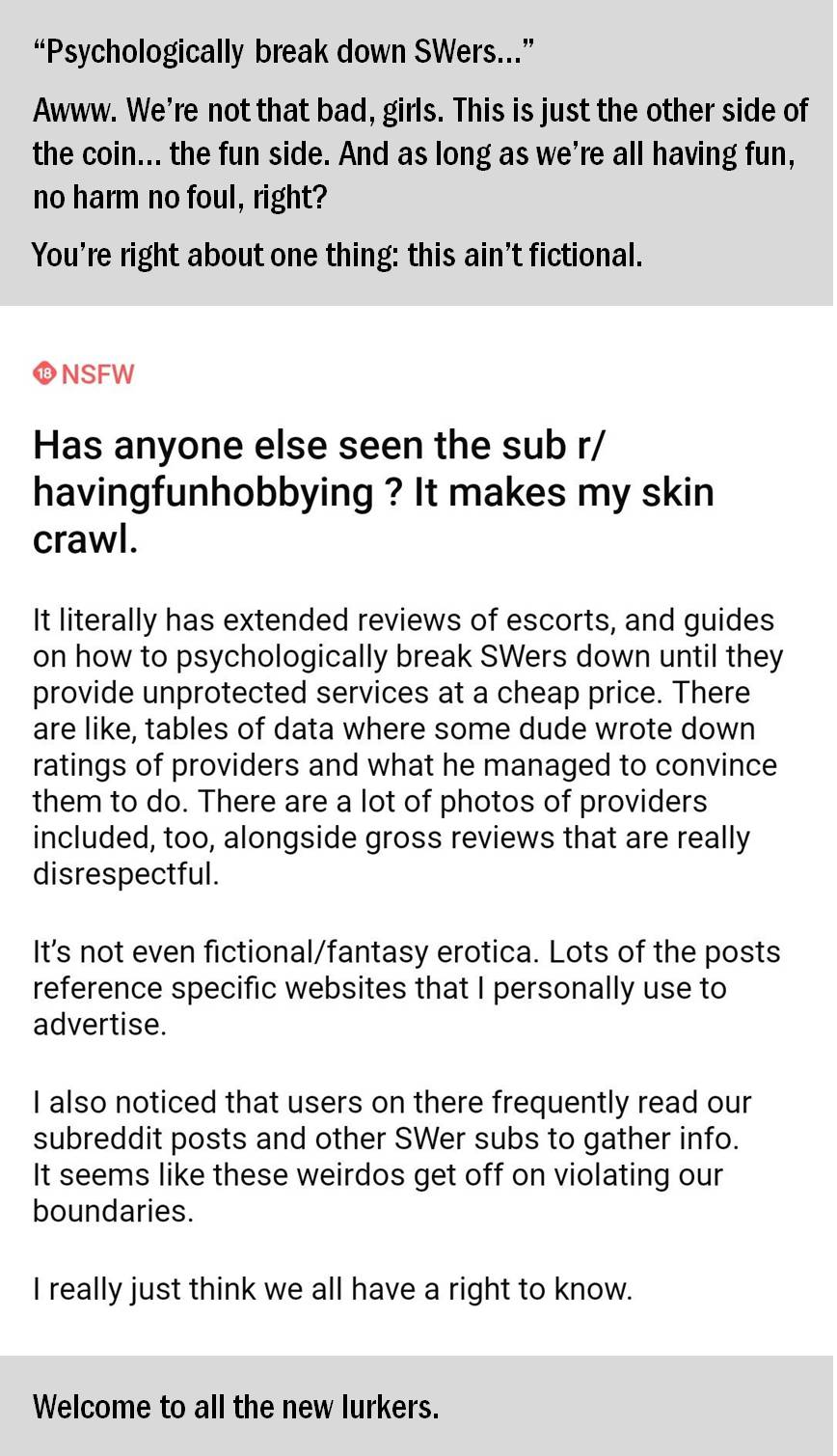 A warm welcome to the new batch of lurkers. | Scrolller