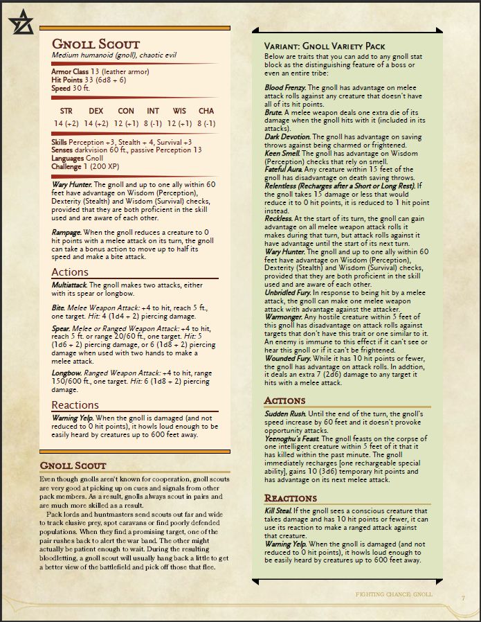 [A-Z] Day 15: Gnoll Scout | Scrolller
