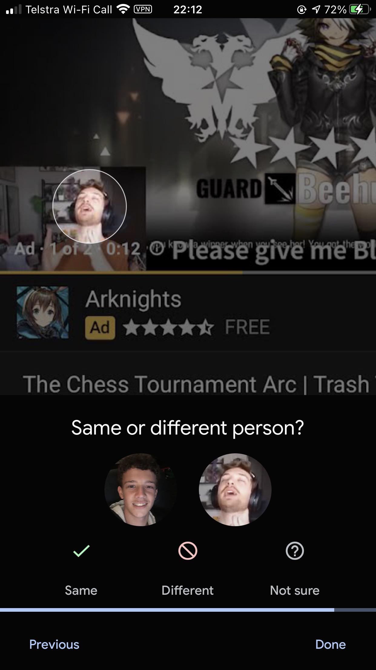 According to google photos, I am Connor | Scrolller