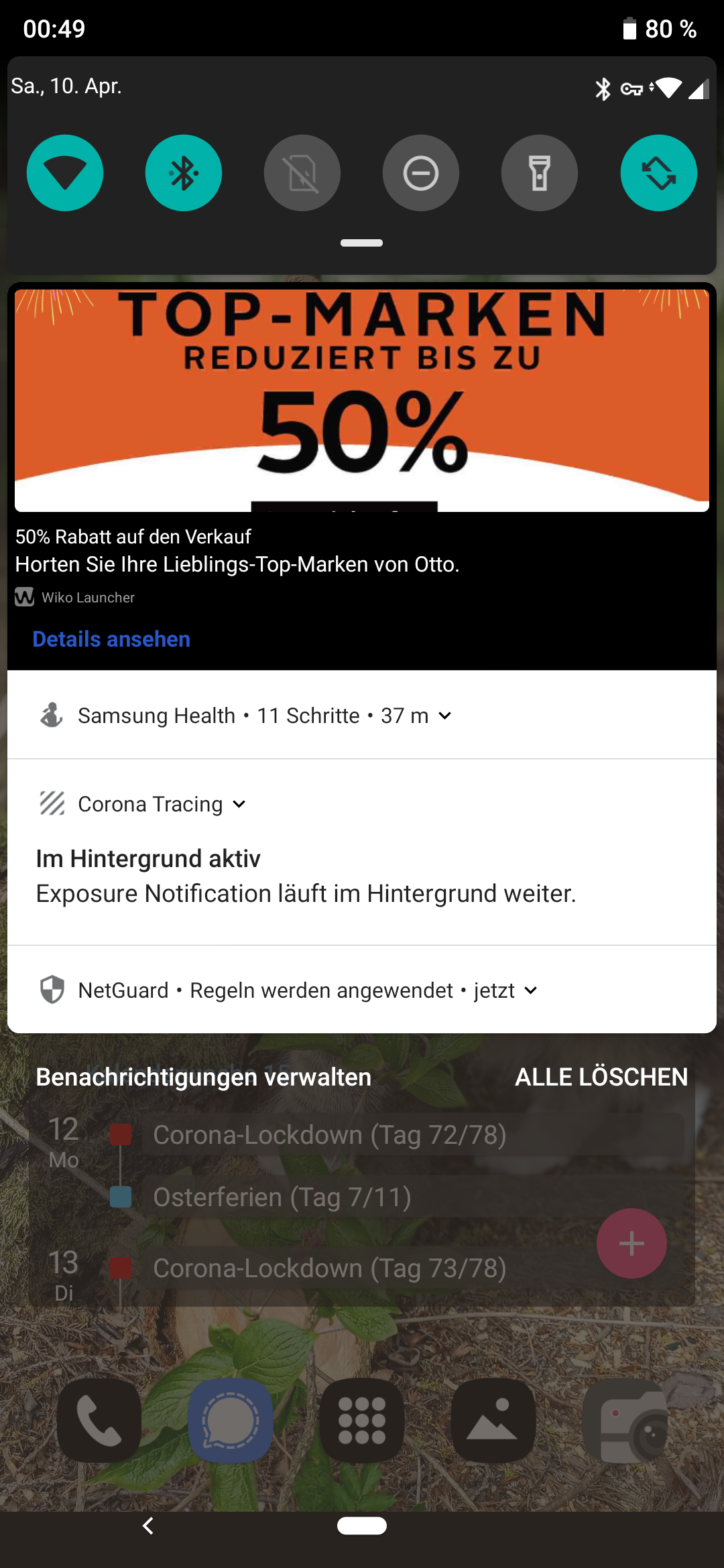 Ad in the notifications. | Scrolller