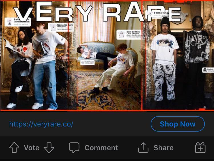 Add looks like it says “very rape” due to poor photo placement. | Scrolller