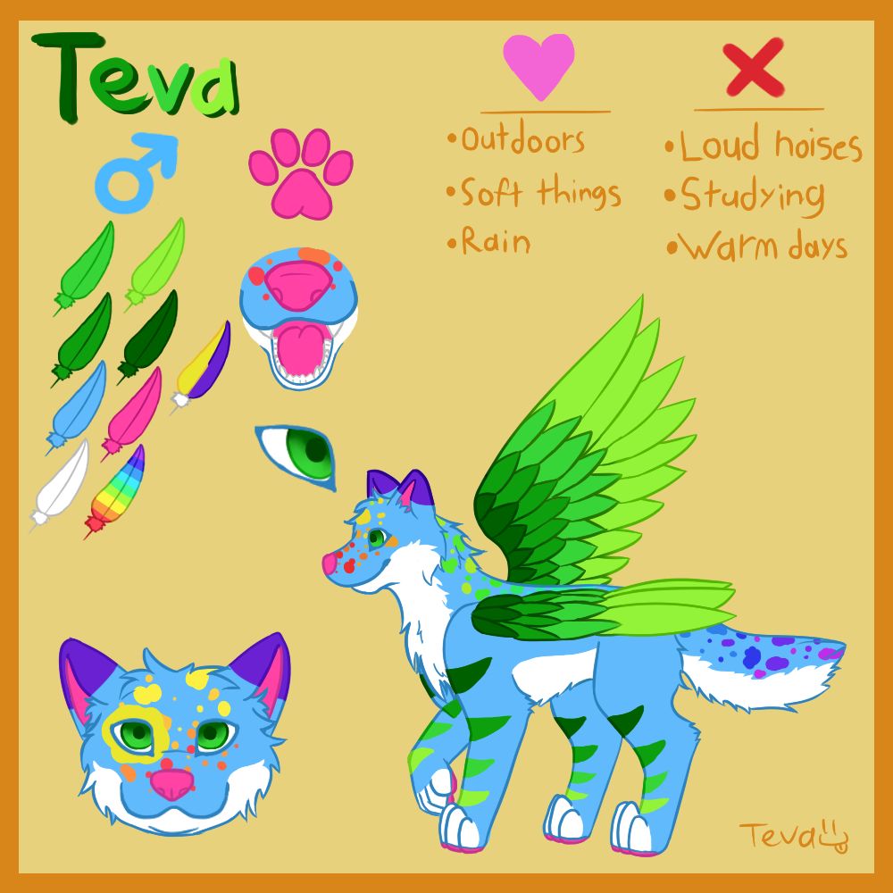 After 14 years I finally did it! I made a proper reference sheet for my bab Teva! | Scrolller