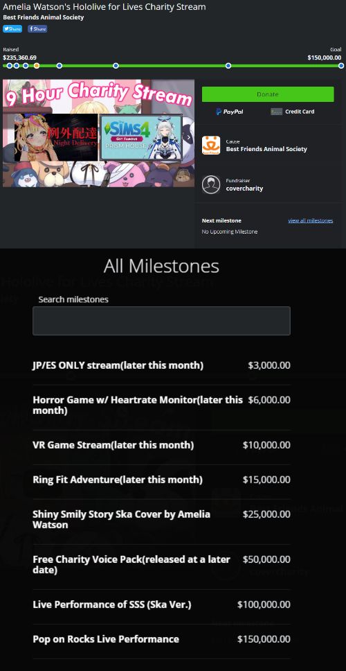 After 9 hours, Ame's CHARITY STREAM raised a TOTAL of more than $235,000, greatly surpassing her ...