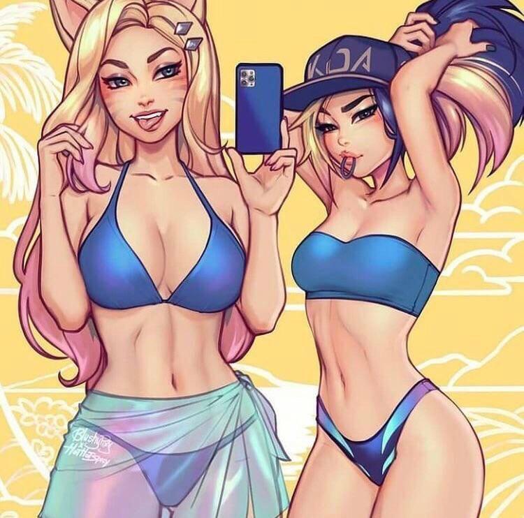 Ahri and Akali bikini season | Scrolller