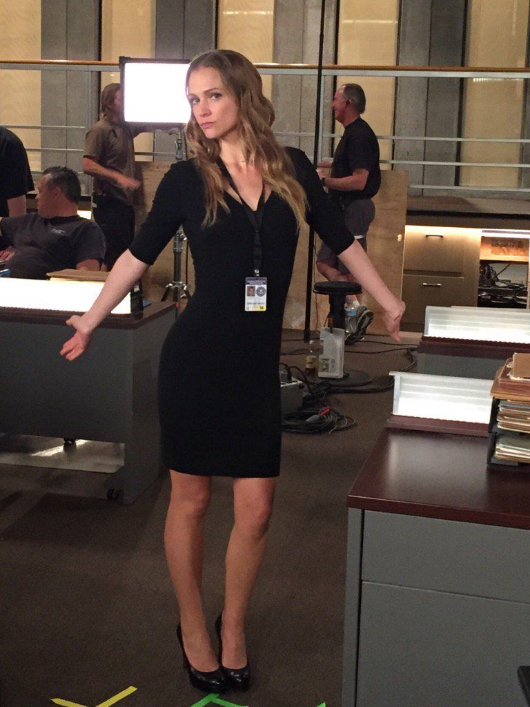 AJ Cook on set of Criminal Minds Season 11 | Scrolller