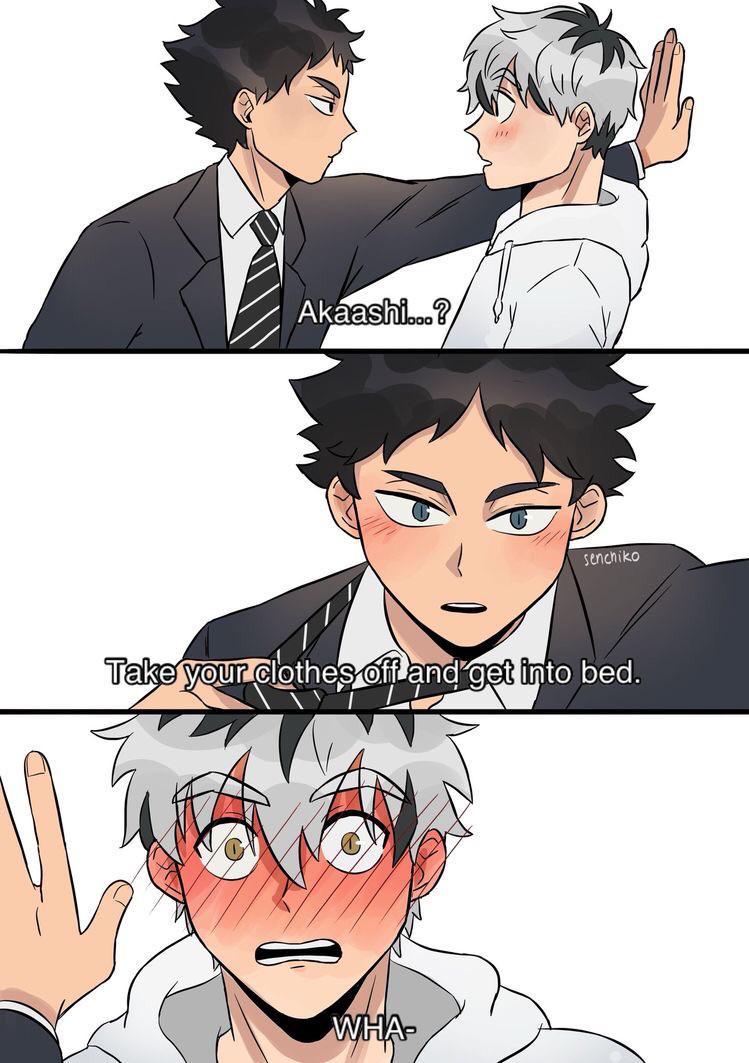 Akaashi taking the lead. [Haikyuu] (bokuaka) ps:not my work | Scrolller