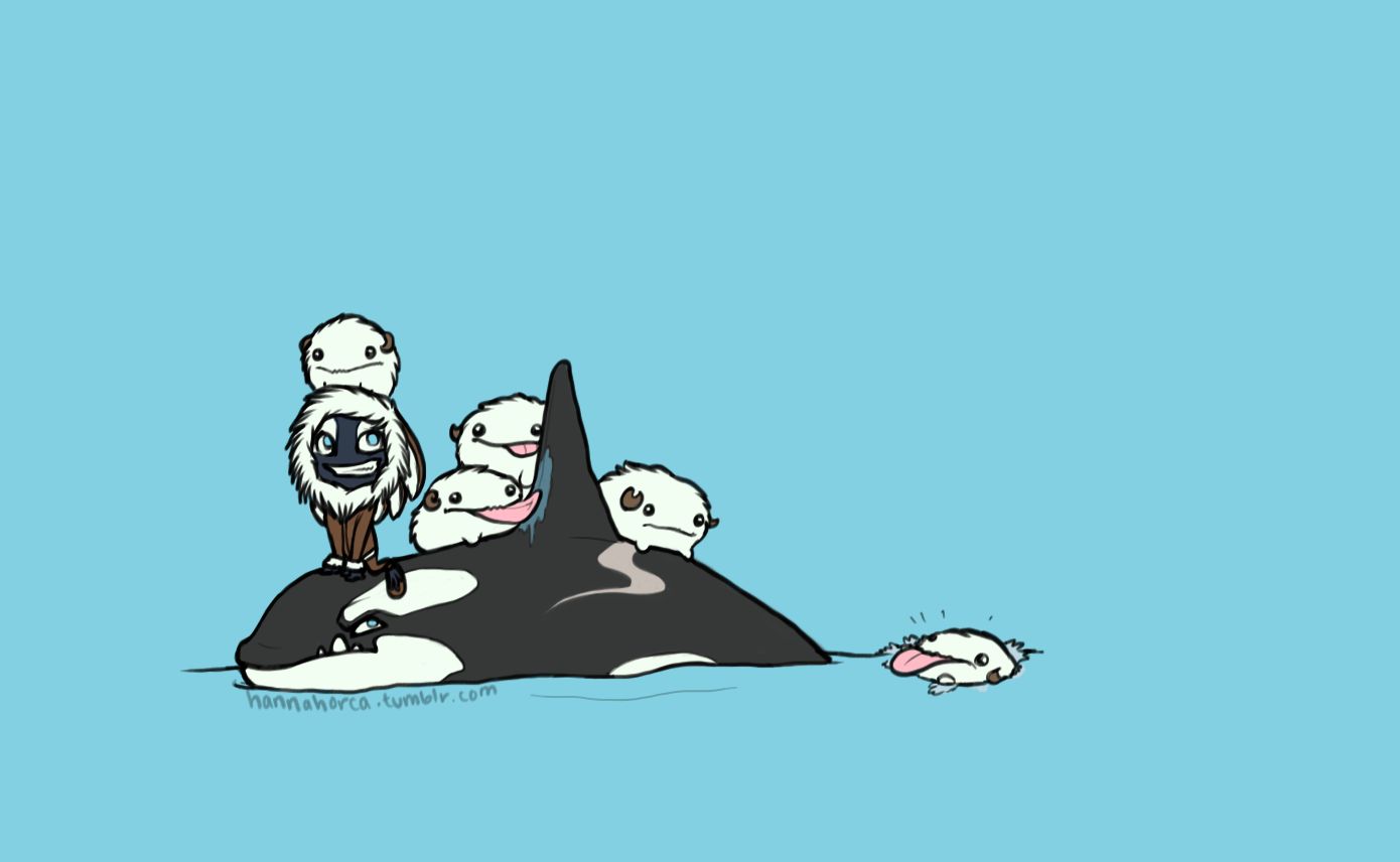 All aboard the Poro Express! by hannahorca (x-post from /r/LoLFanArt) | Scrolller