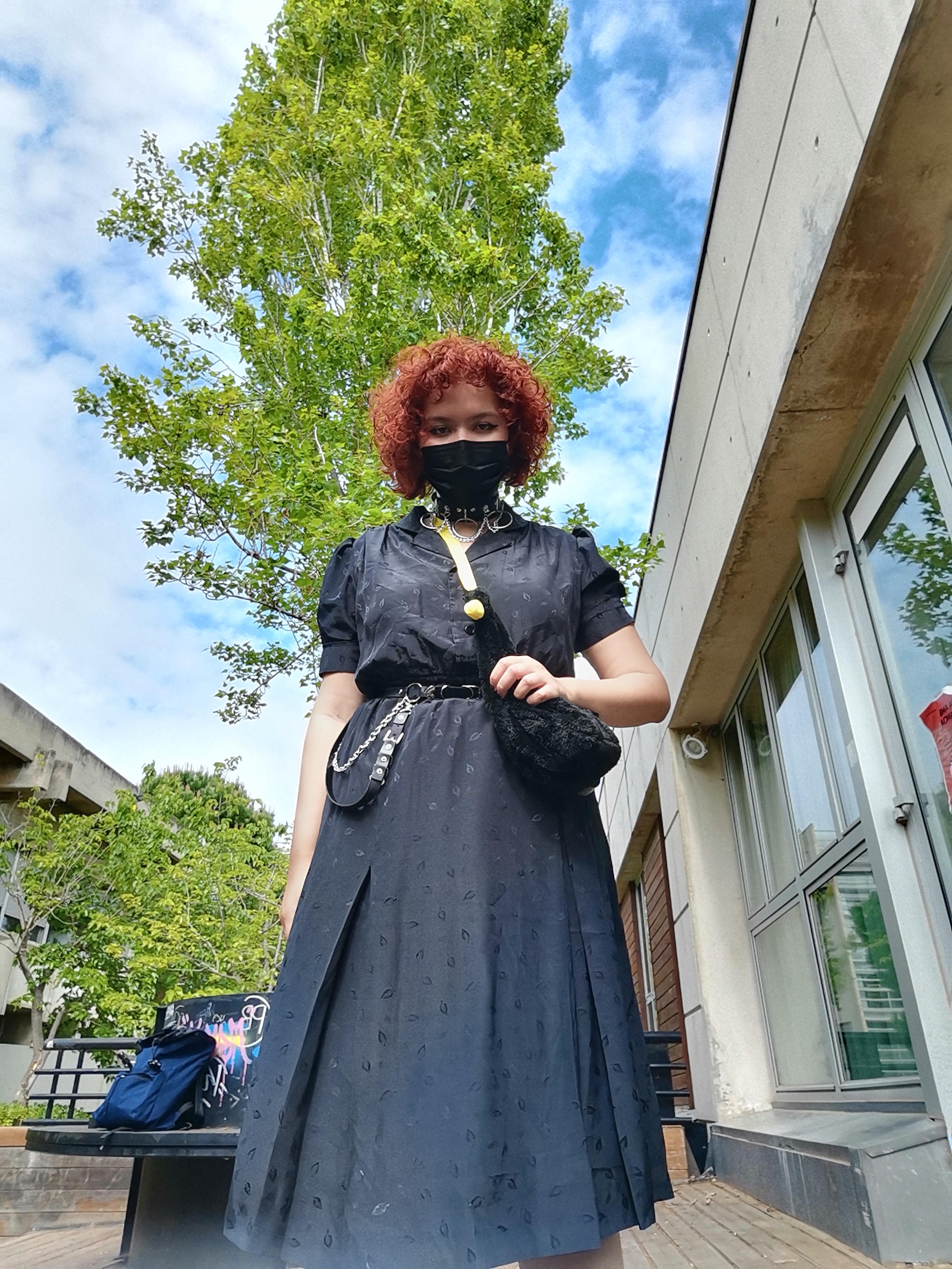 All black outfit! The dress is thrifted. | Scrolller