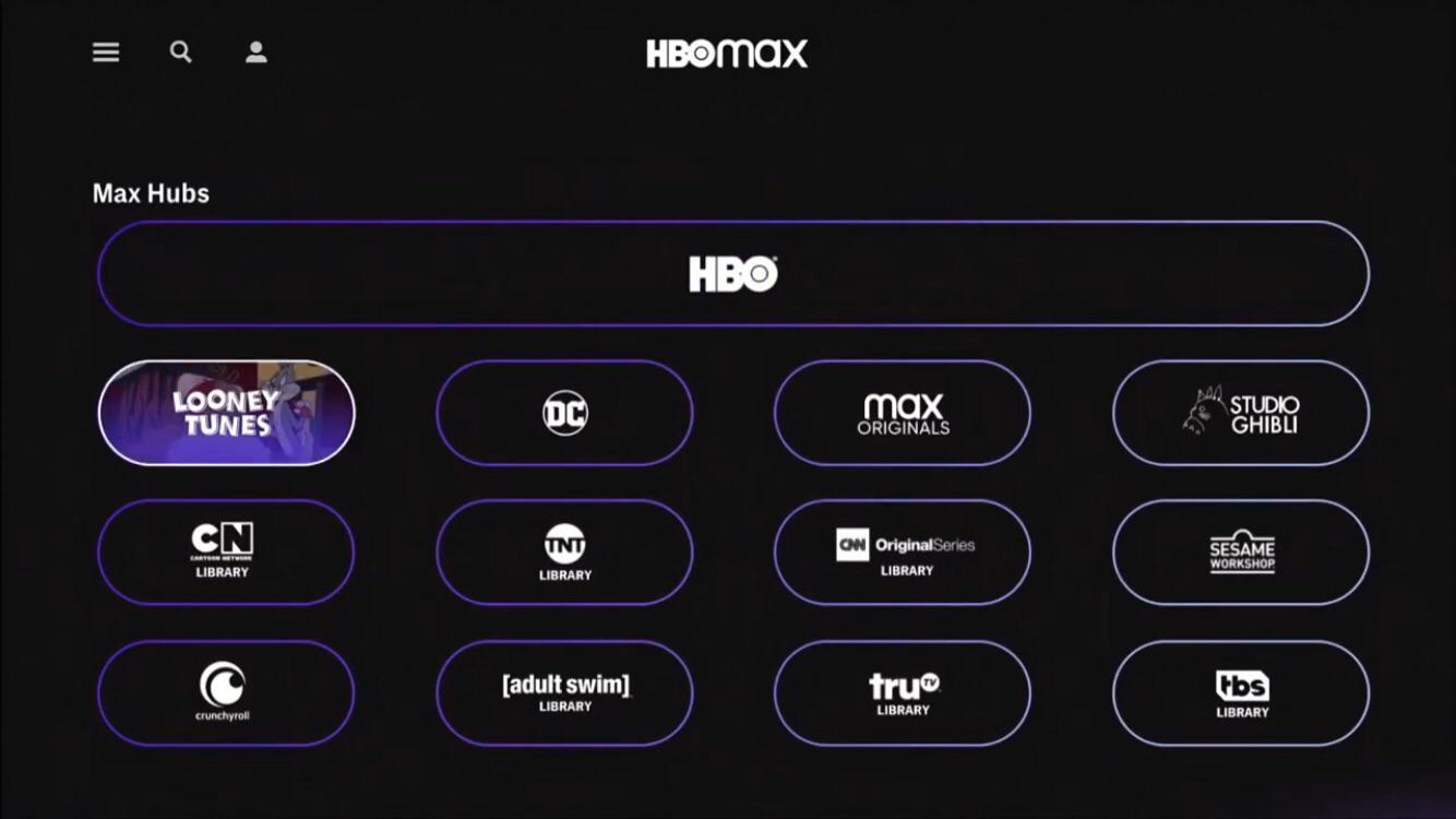 All of HBO Max’s hubs shown during their October 2019 presentation | Scrolller