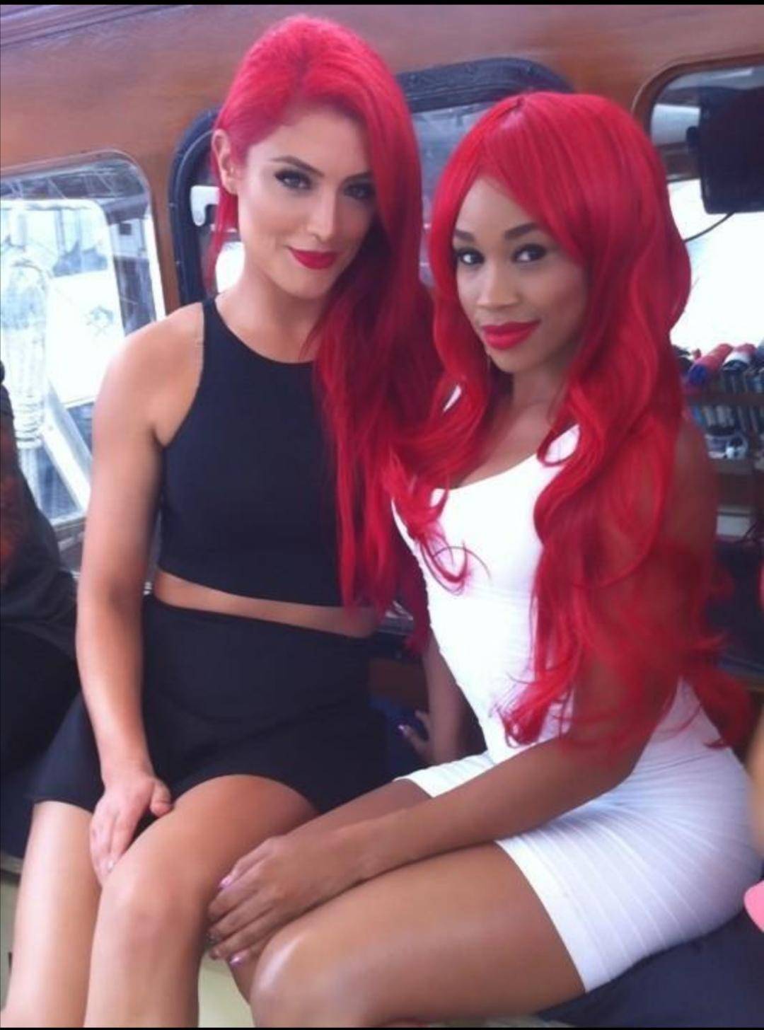 All red everything with Eva Marie and Cameron | Scrolller