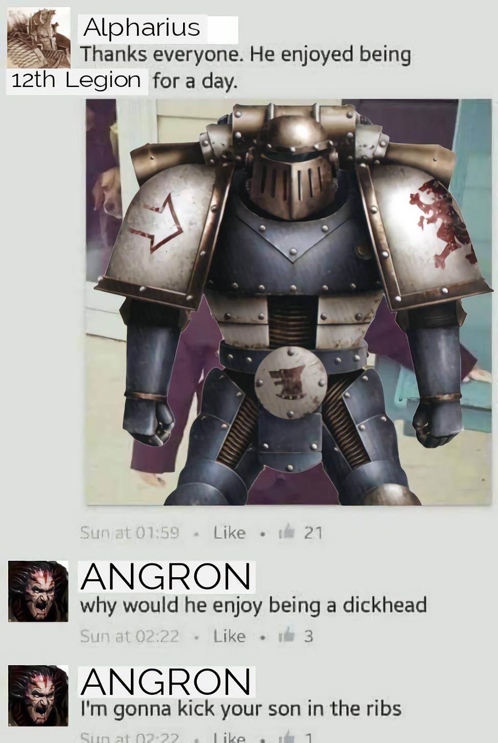 Alpharius vs Angron | Scrolller