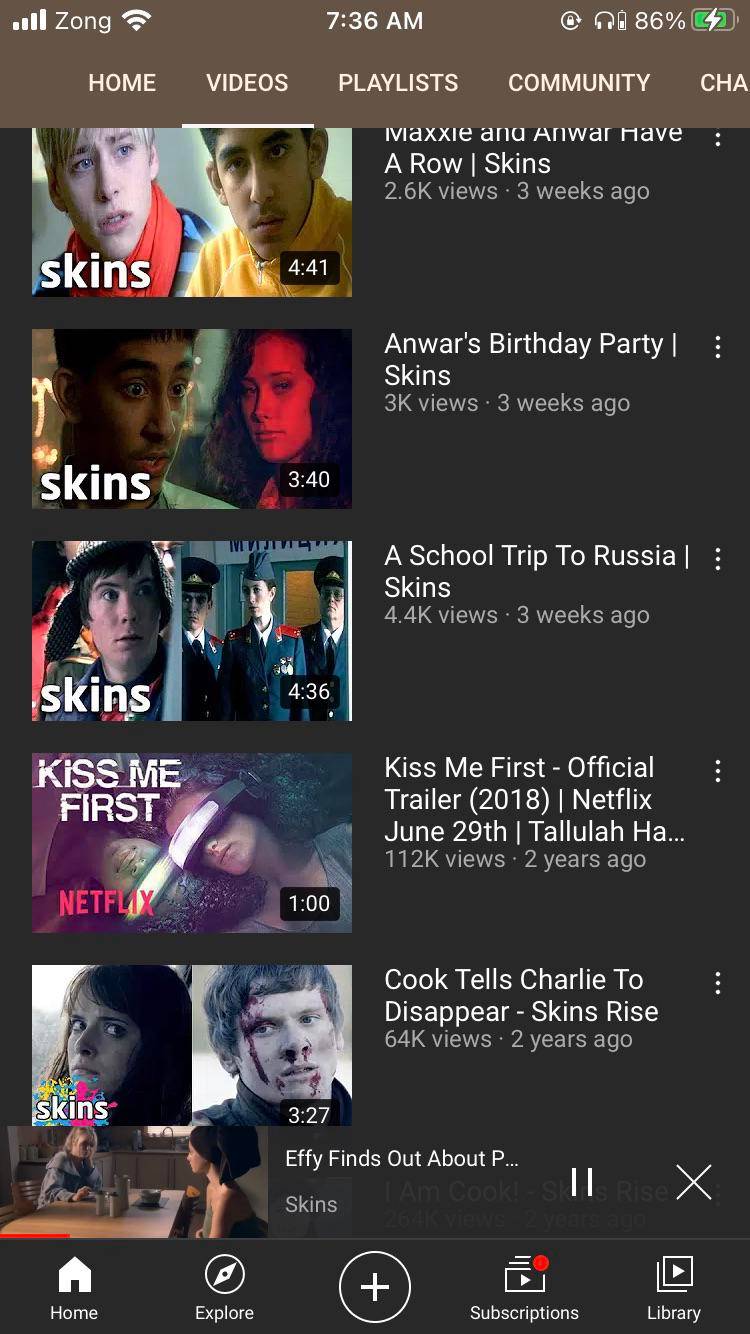 Am I tripping? Skins YouTube has become active after two years! | Scrolller