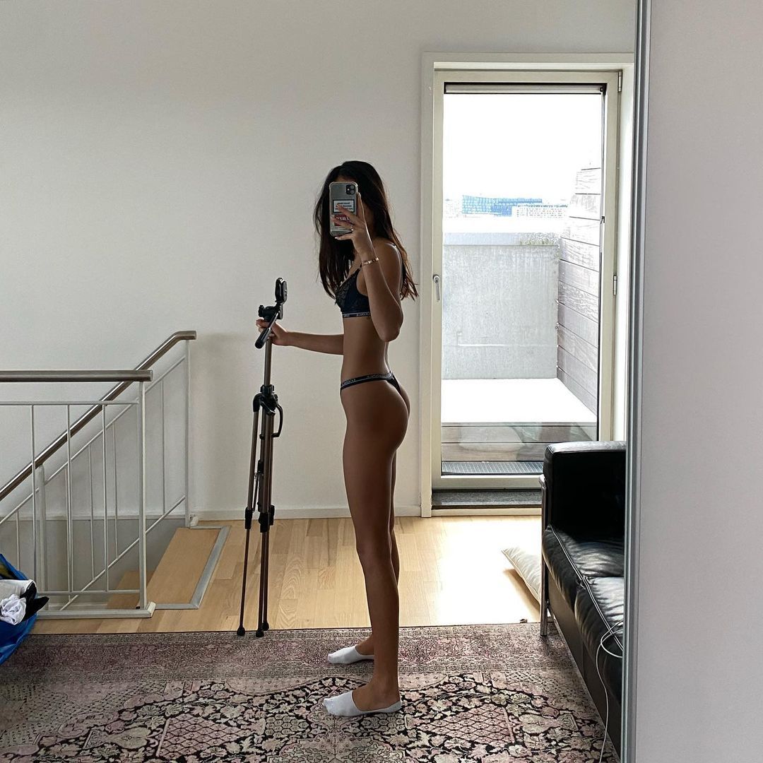 Amaliestar lounge thong and bra | Scrolller