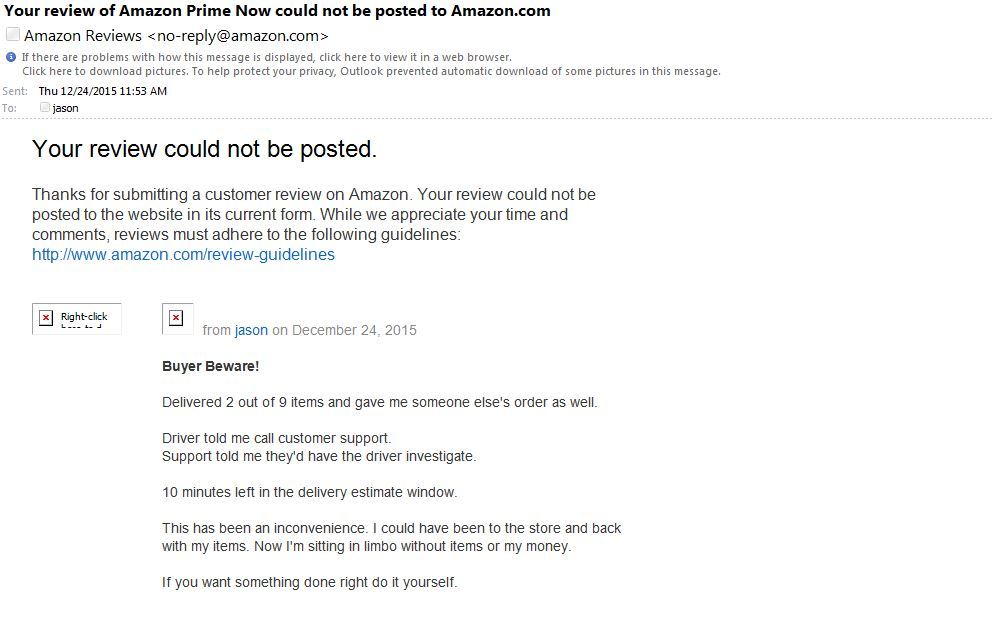Amazon Primenow Didnt Approve My Review Scrolller