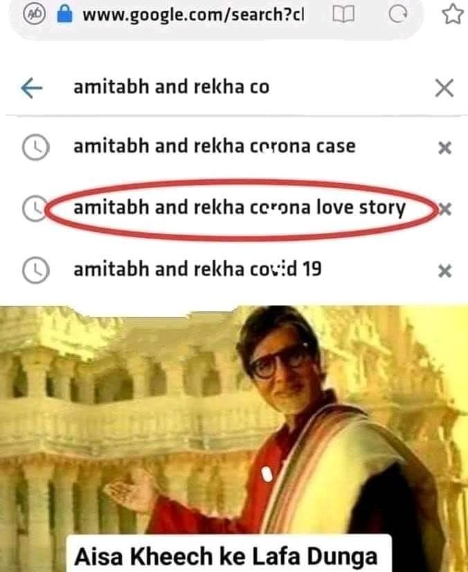 amitabh rekha corona meme | Scrolller