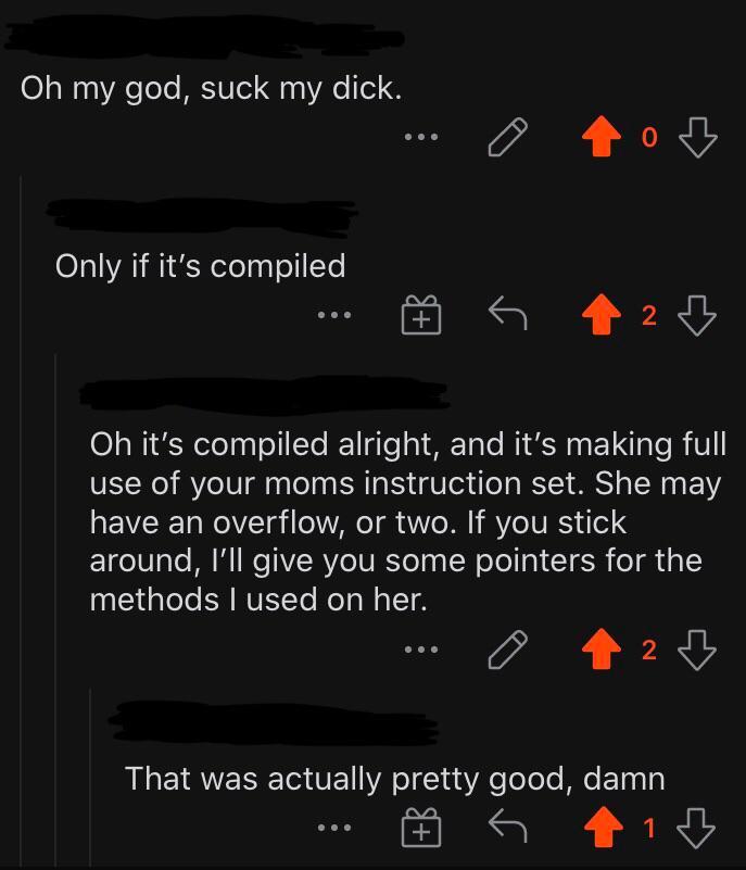 An argument over compilers. | Scrolller