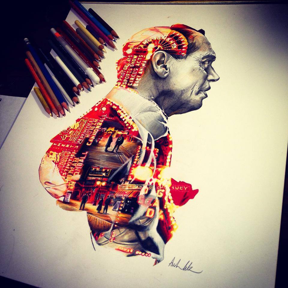 Andrew Wilson just finished his drawing the Boardwalk Empire poster | Scrolller