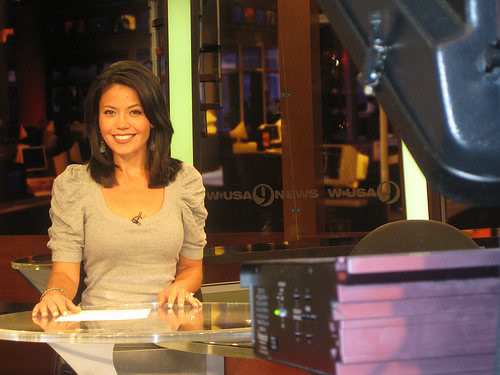 Angie Goff at the anchor desk | Scrolller