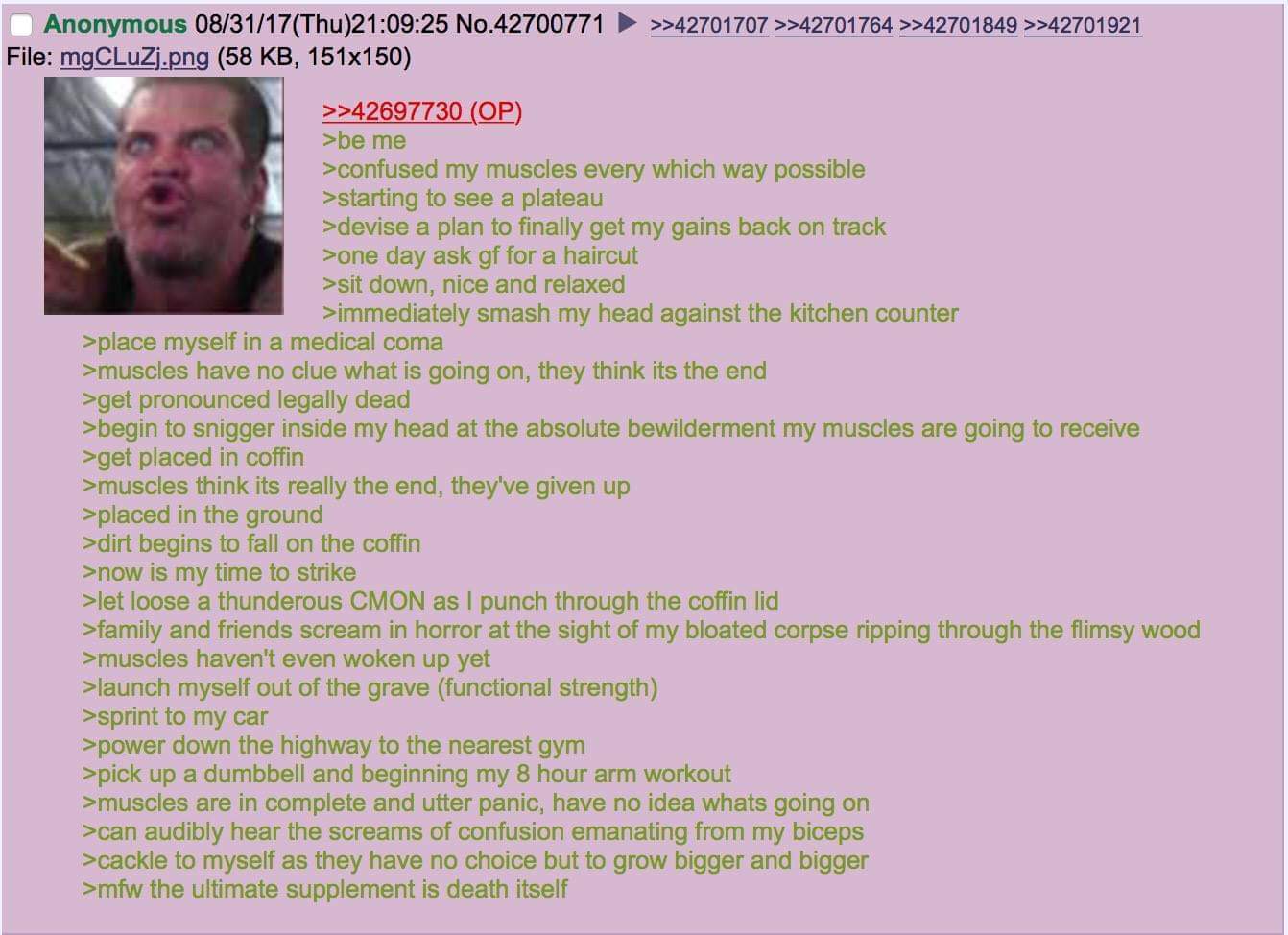 Anon confuses his muscles | Scrolller