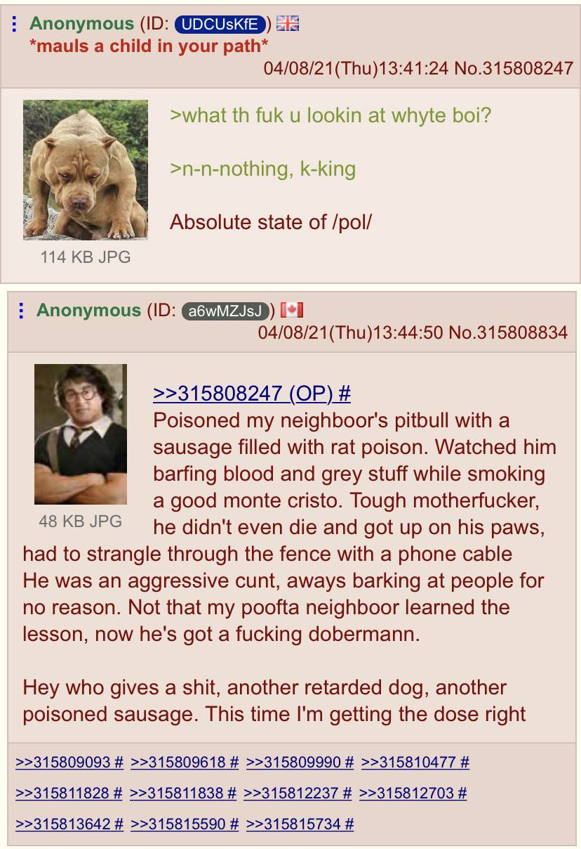 Anon doesn't like dogs. | Scrolller