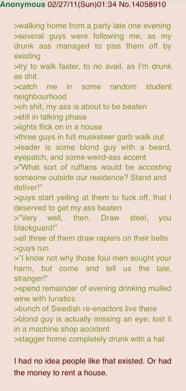 Anon gets saved my LARPers | Scrolller