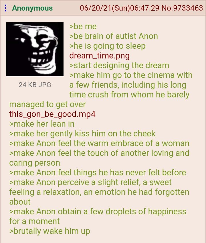 Anon has a dream | Scrolller