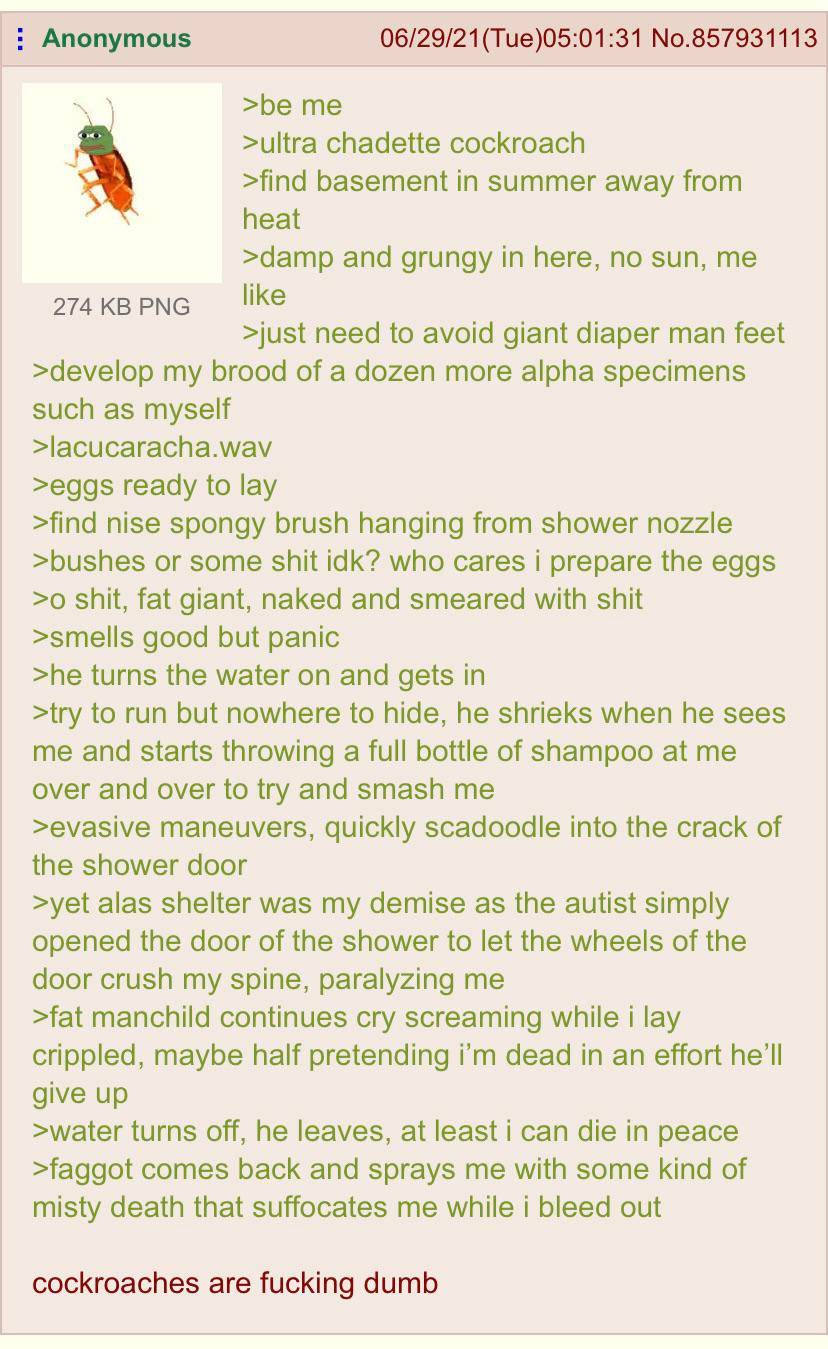 Anon is a cockroach | Scrolller