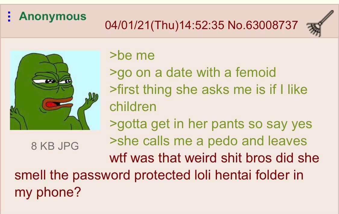 Anon is a pedophile | Scrolller