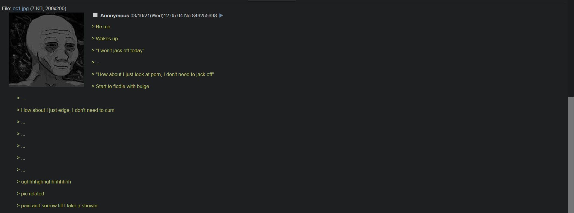 Anon is a porn addict. | Scrolller