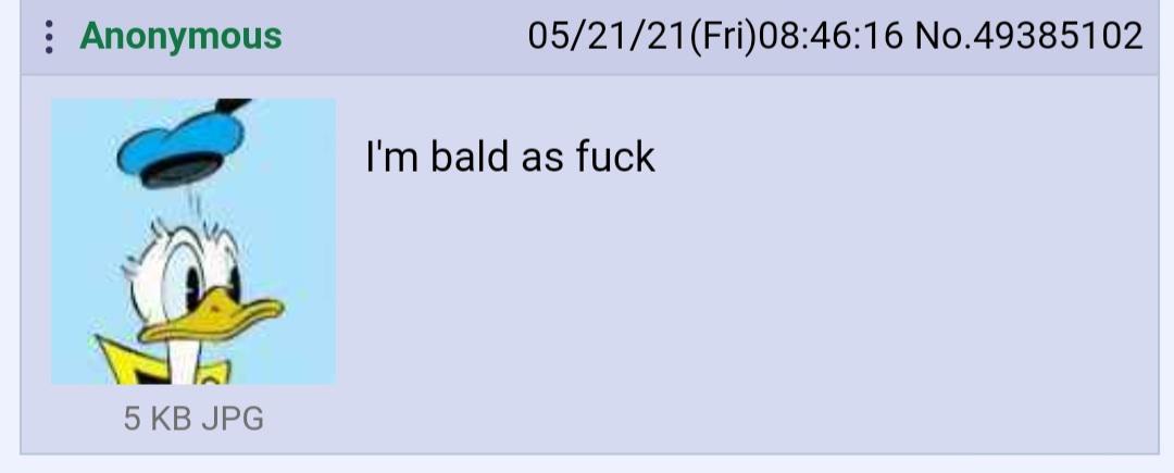 Anon is bald | Scrolller