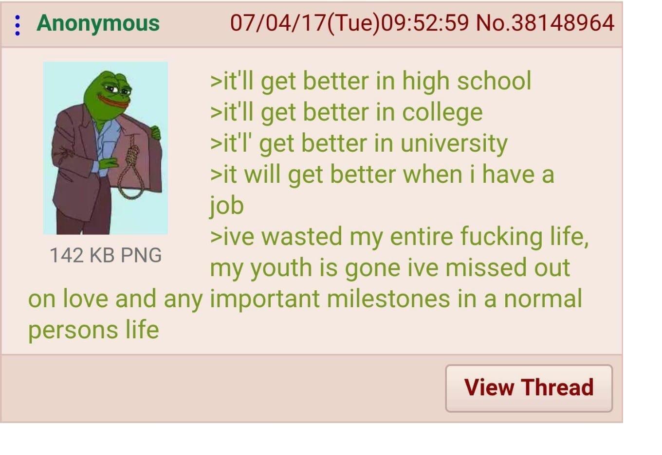 Anon is in a midlife crisis | Scrolller