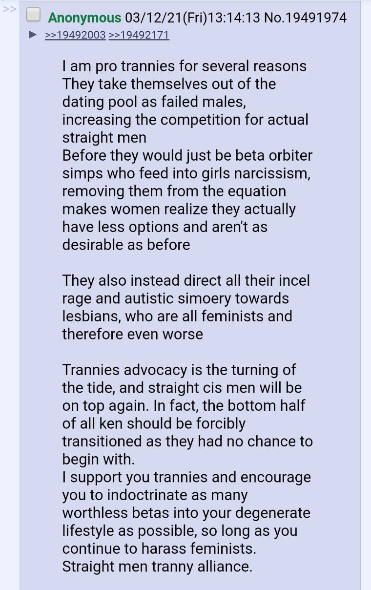 Anon is pro trans | Scrolller