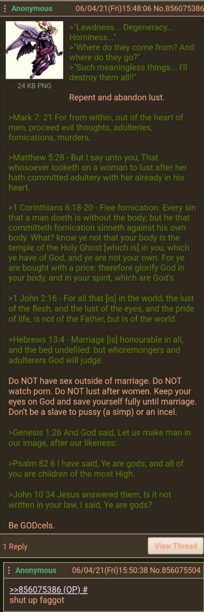 Anon is religious | Scrolller