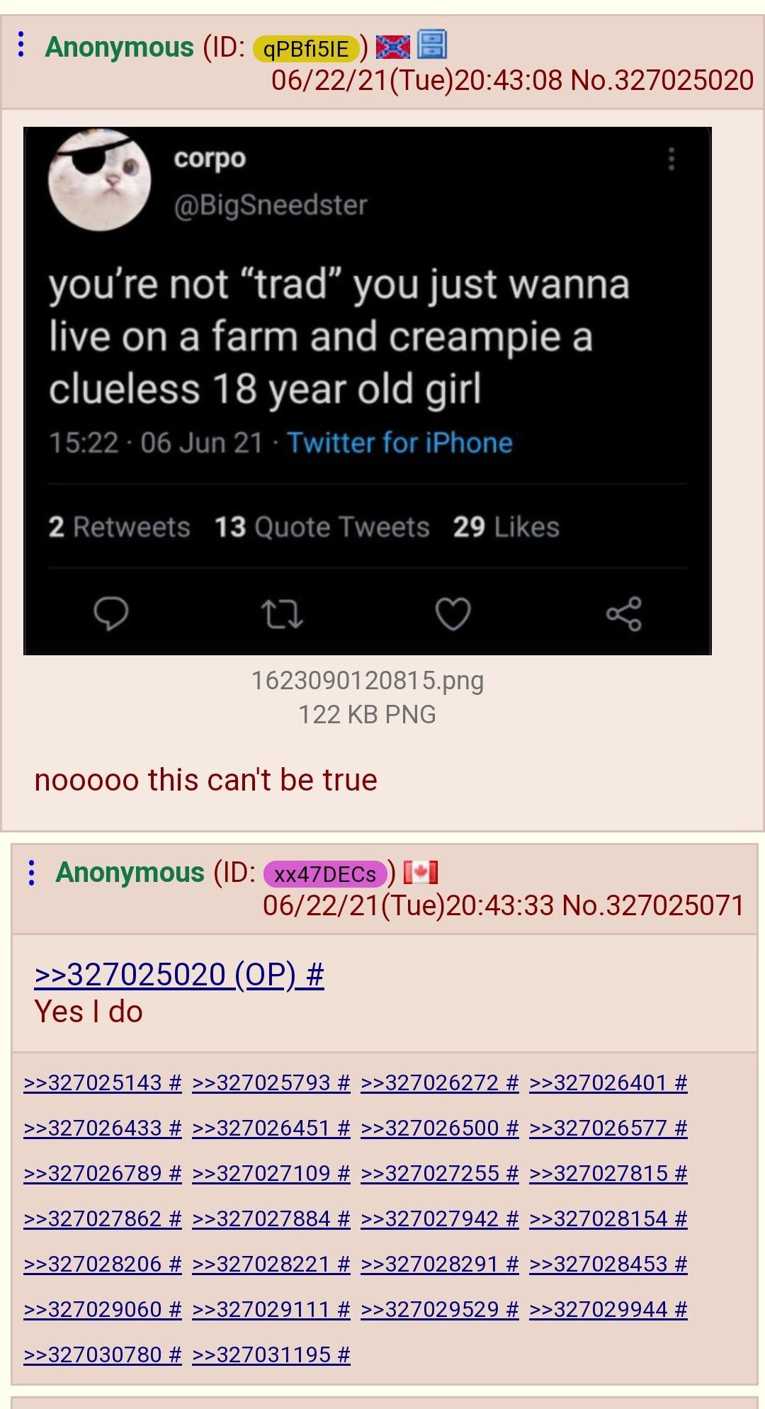 Anon is trad | Scrolller